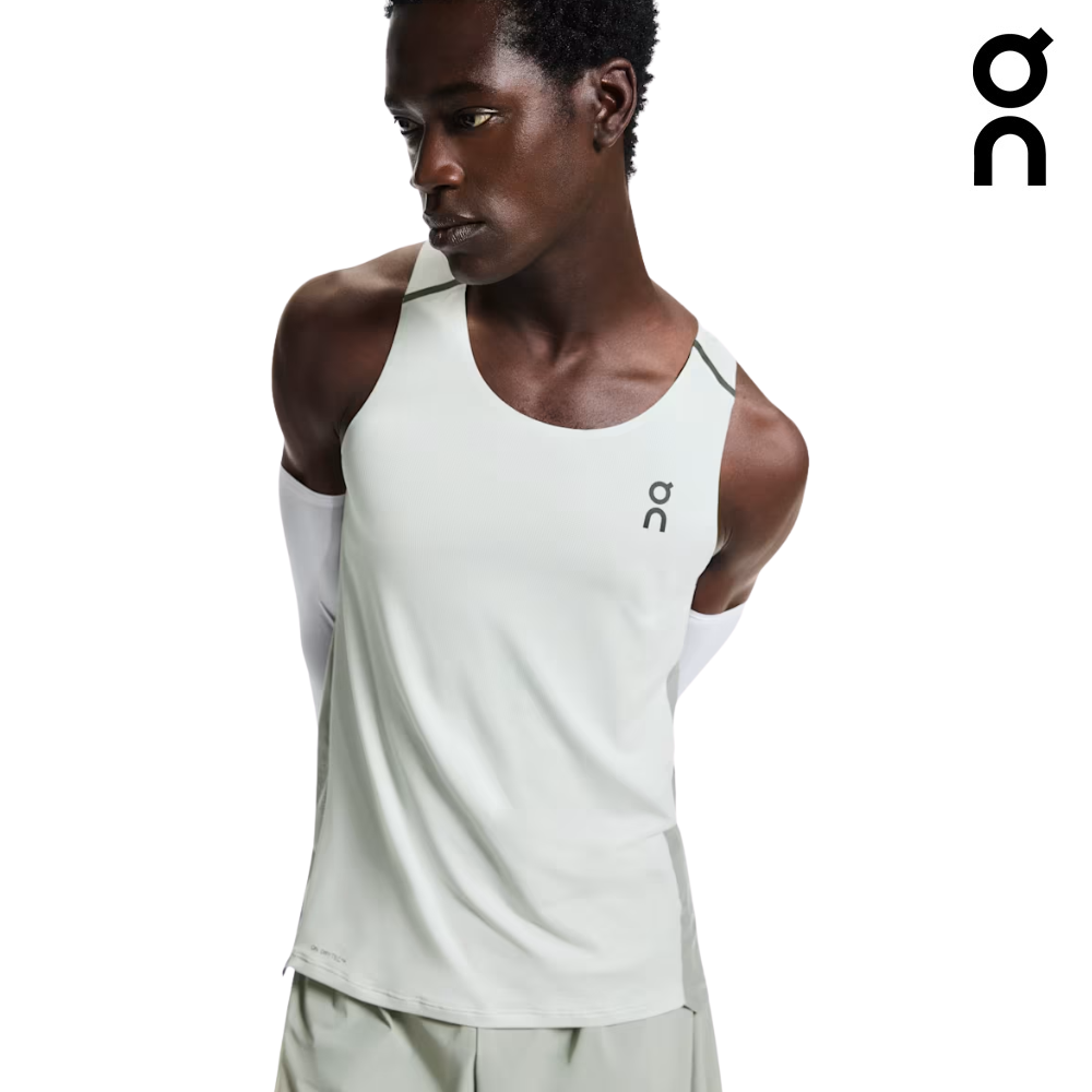On Men Performance Tank - Iceberg / Tin – Running Lab Singapore
