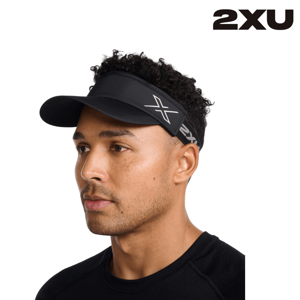 2XU Unisex Performance Visor - Black / Black – Running Lab Singapore