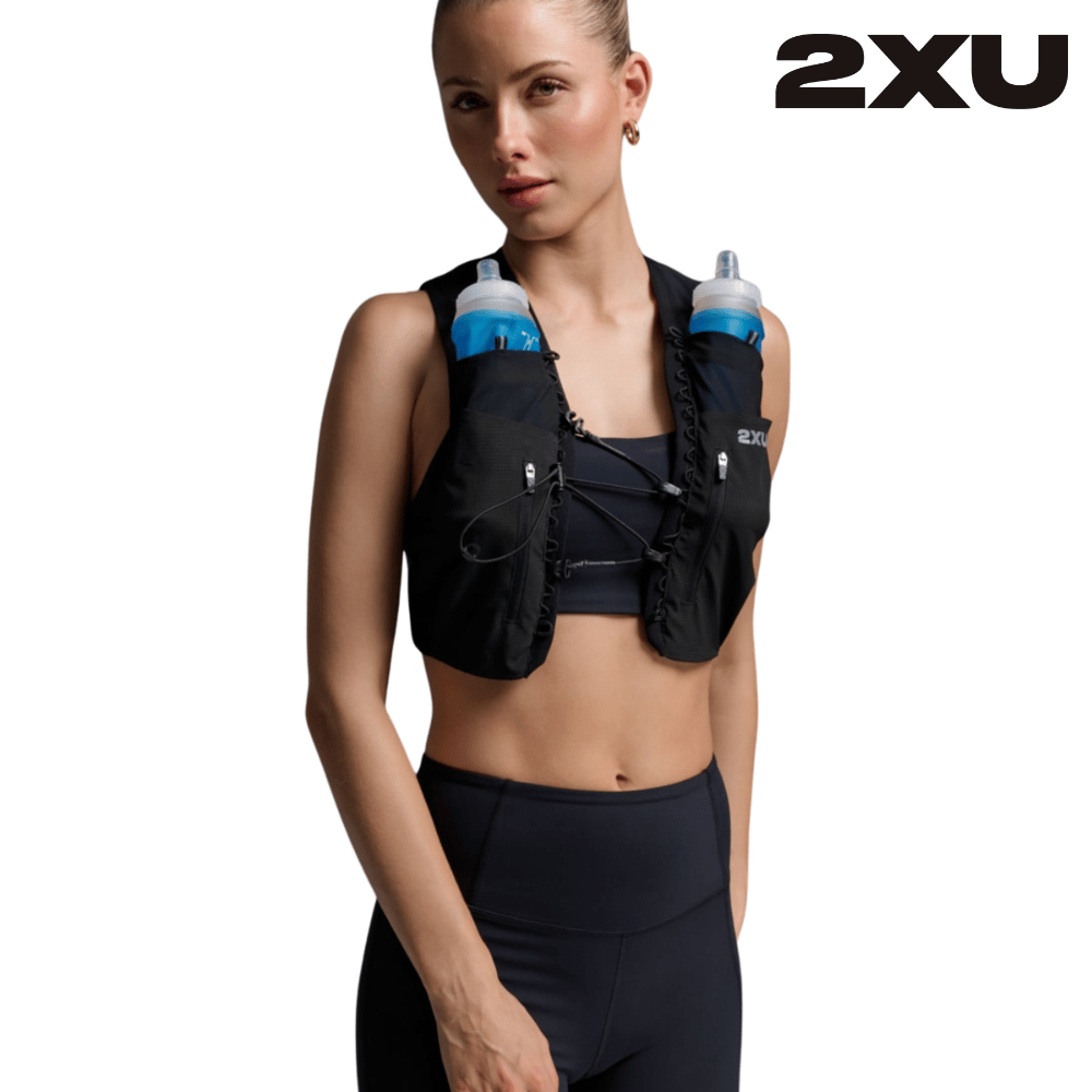 2XU Unisex Run Hydration Vest - Black / Silver Reflective – Running Lab ...
