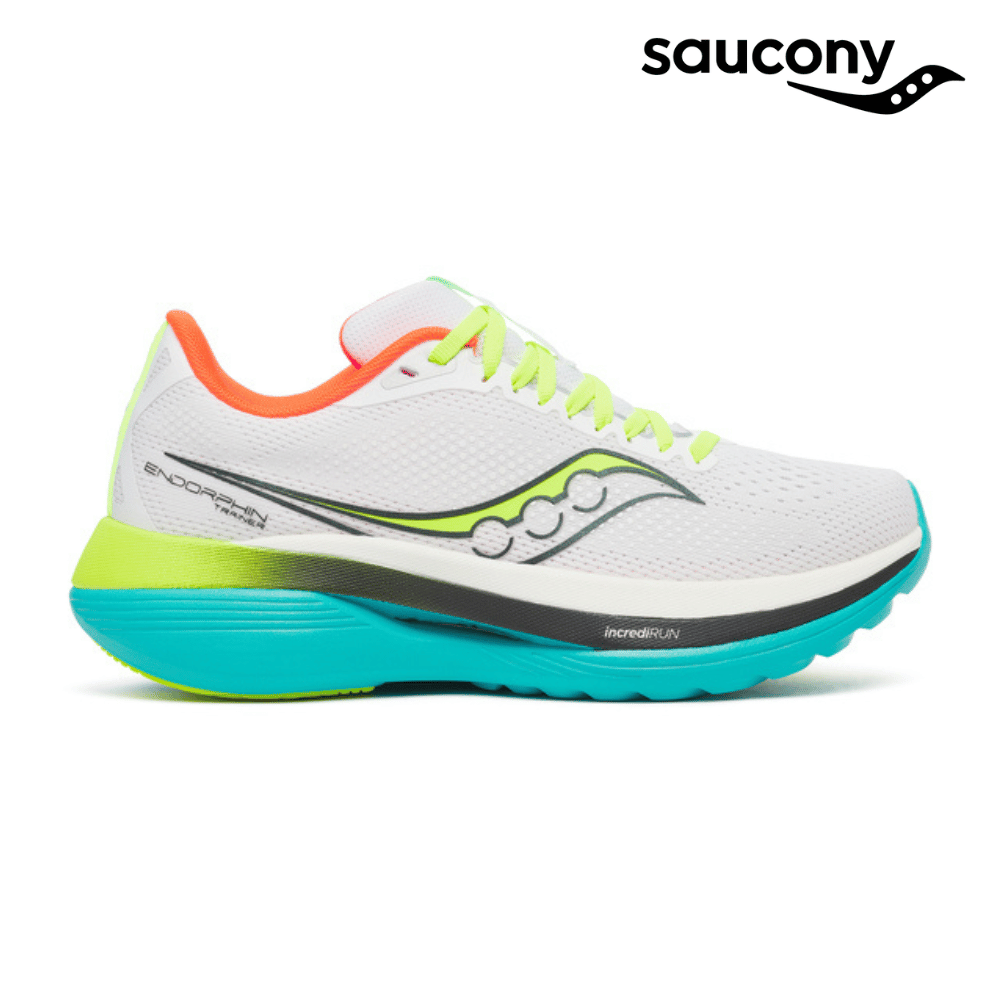 Saucony Women Endorphin Trainer - White / Mutant – Running Lab Singapore