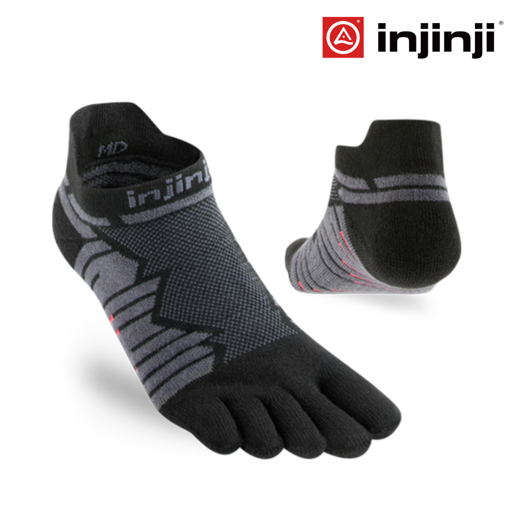 Injinji Ultra Run Midweight No-Show Coolmax - Onyx – Running Lab Singapore
