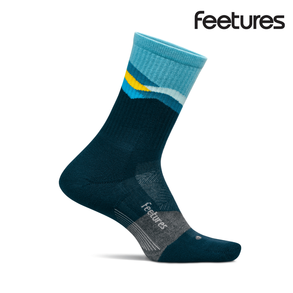 Feetures Trail Max Cushion Mini Crew - Mountain High Blue – Running Lab ...