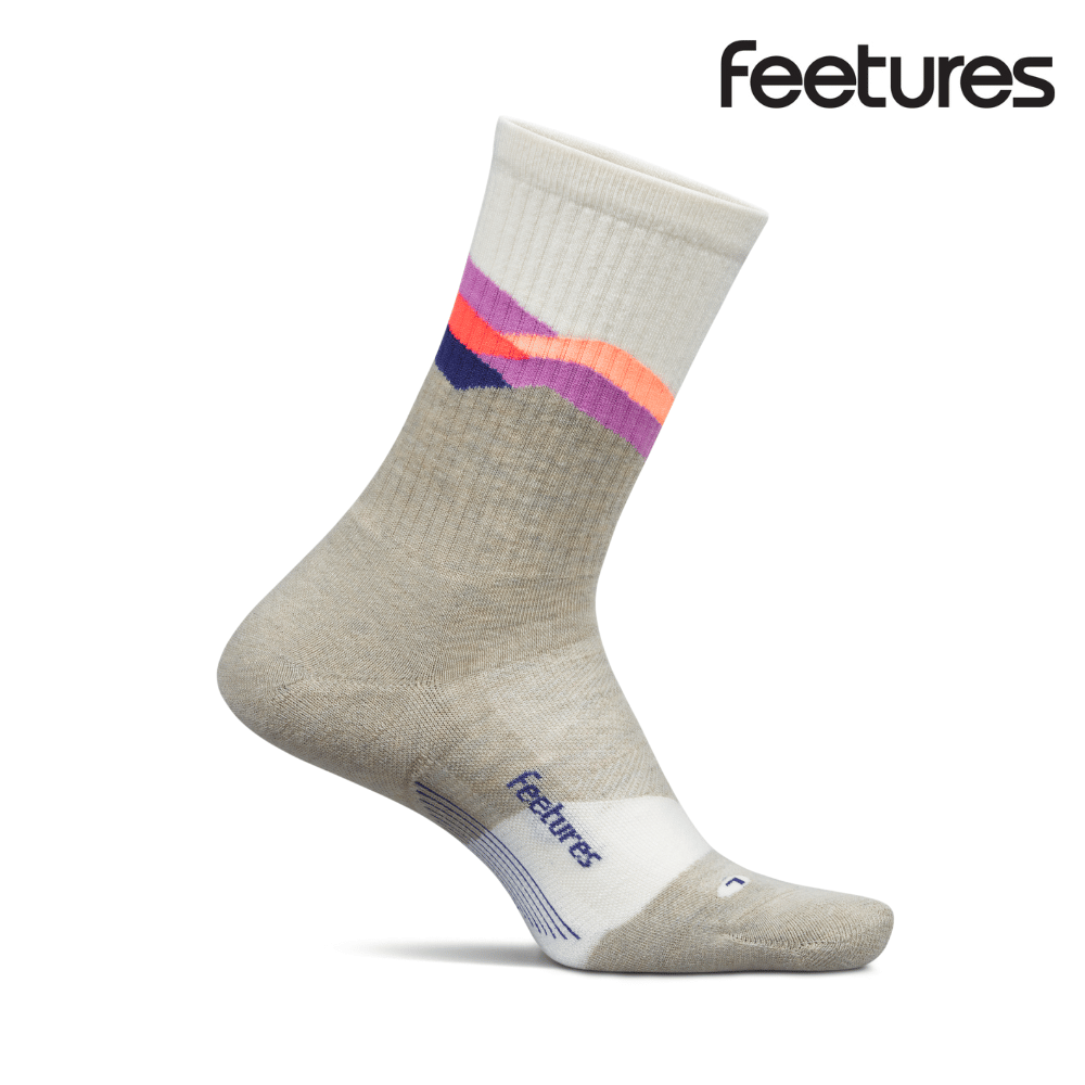 Feetures Trail Max Cushion Mini Crew - Mountain High Cream – Running ...