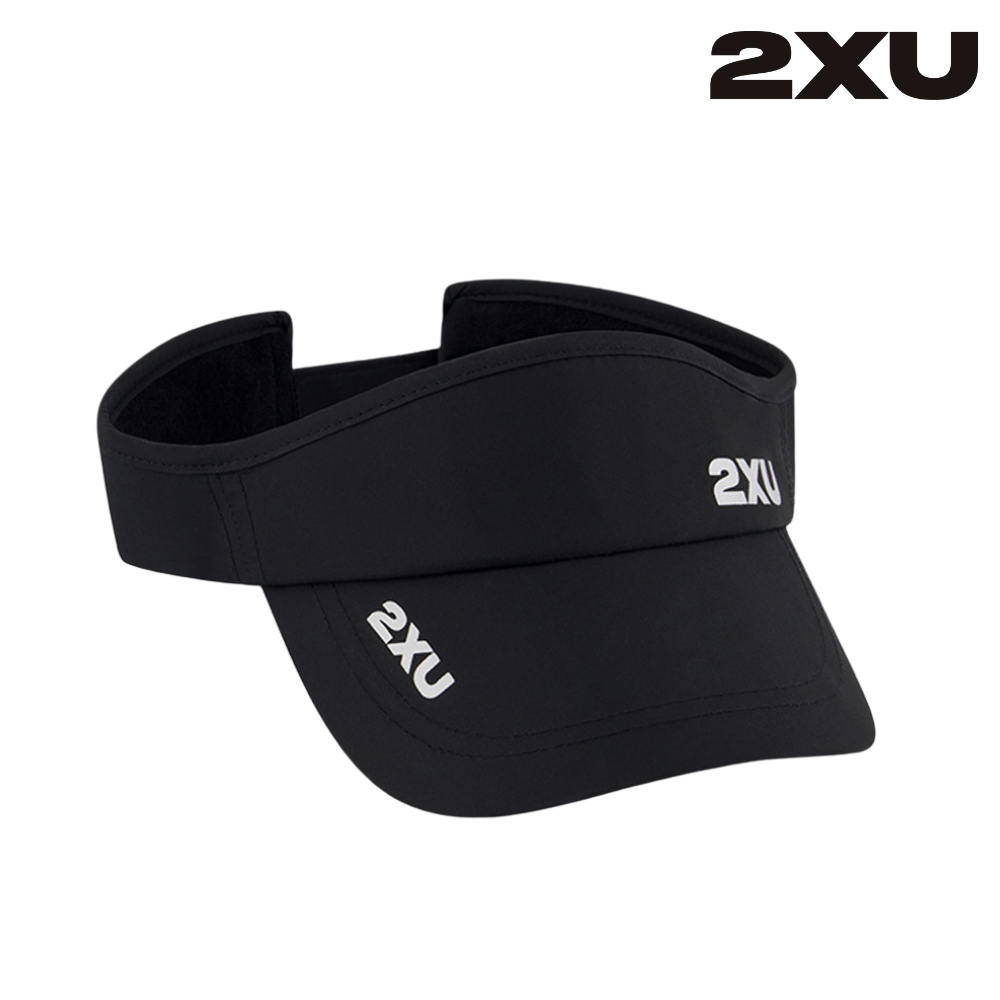 2XU Unisex Run Visor - Black / Black – Running Lab Singapore